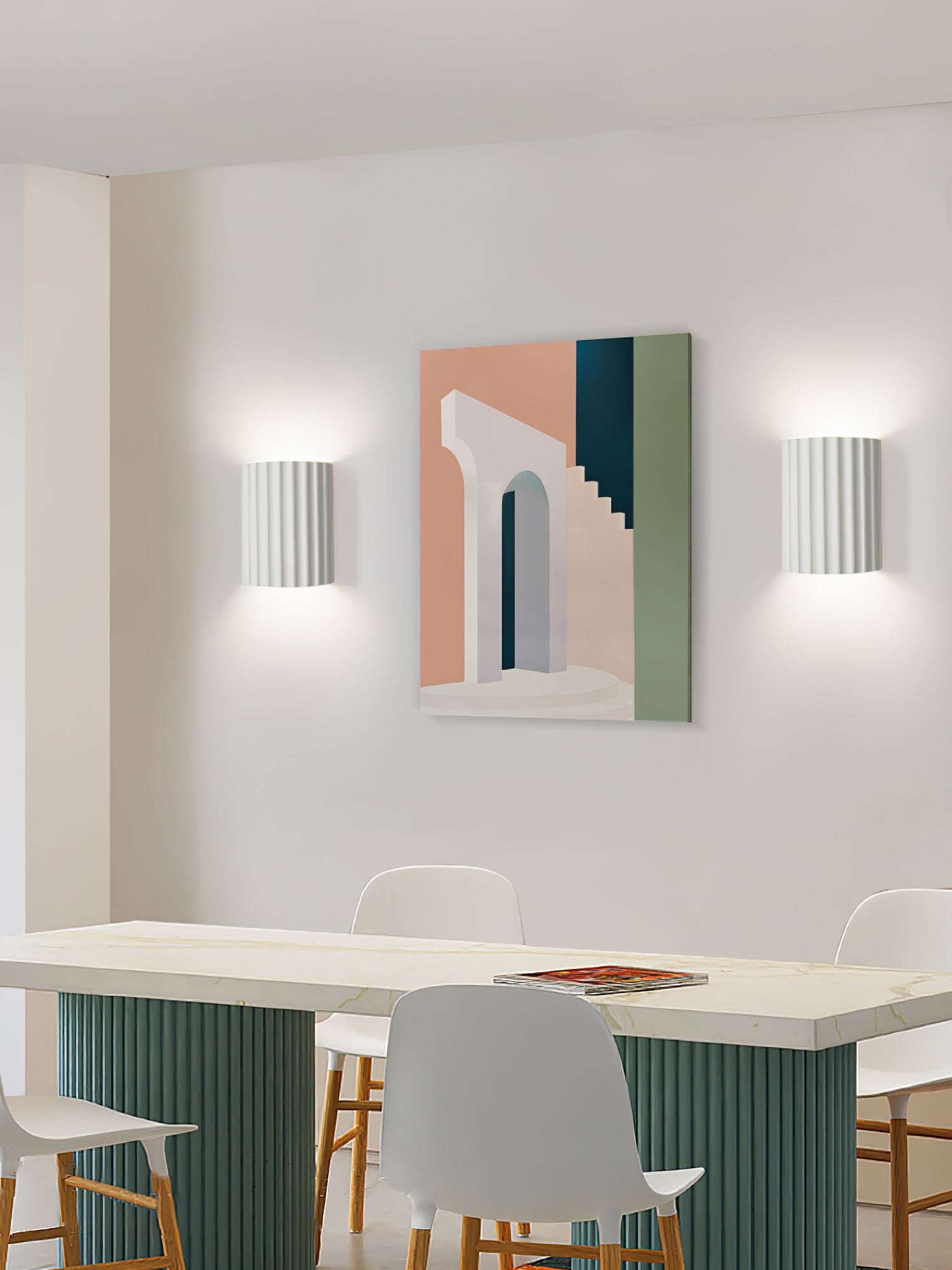 Fluted Resin Wall Light