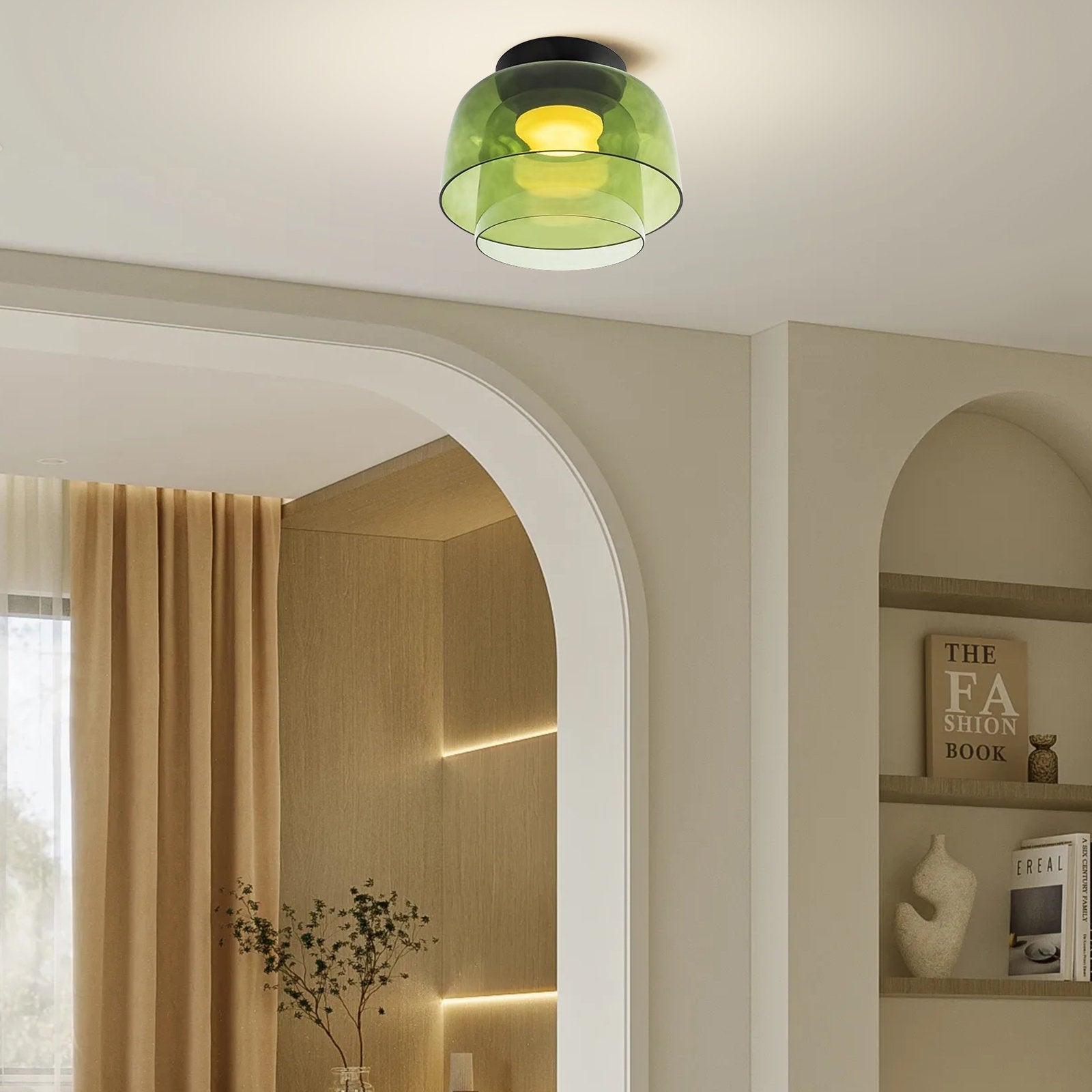Nordic Designer Creative Personality Medieval Glass Ceiling Lamp