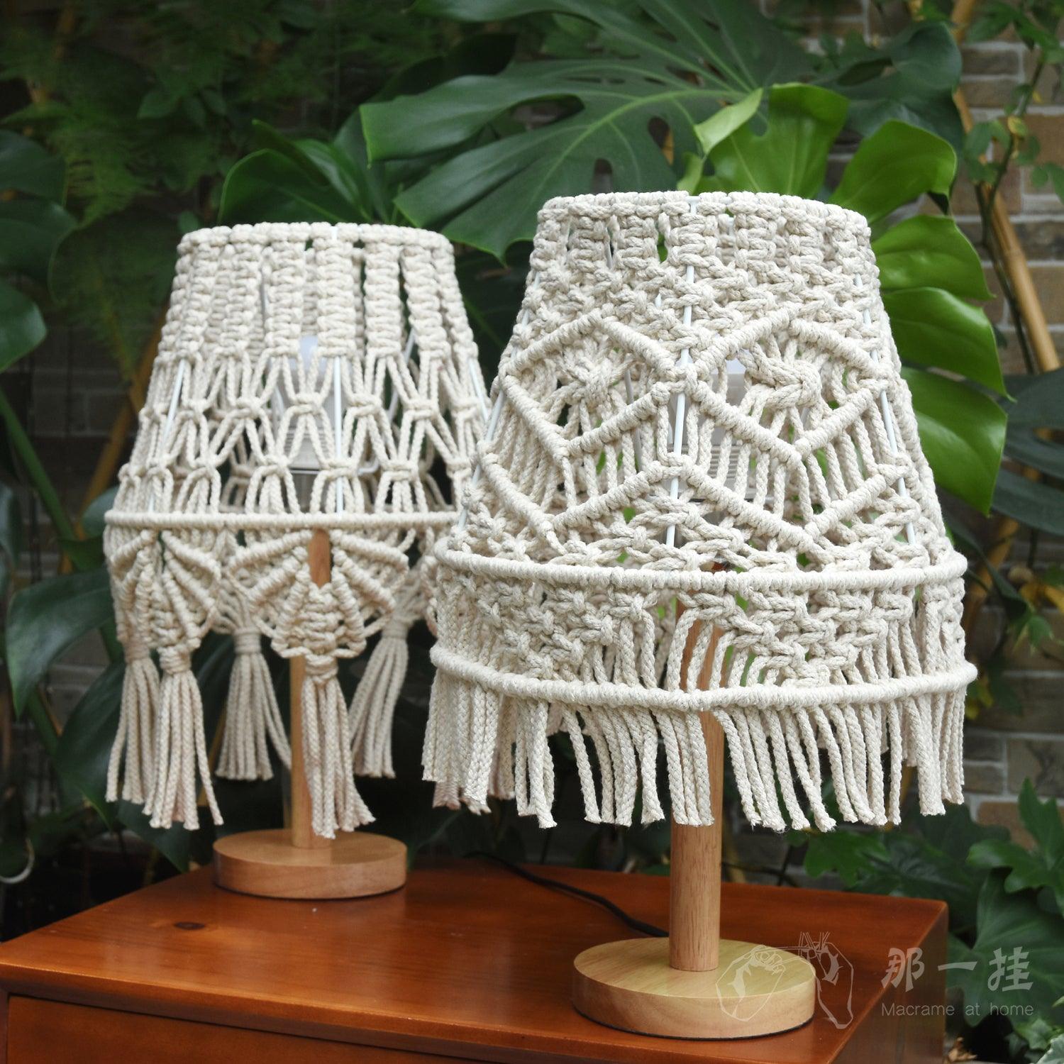 Macrame table lamp store