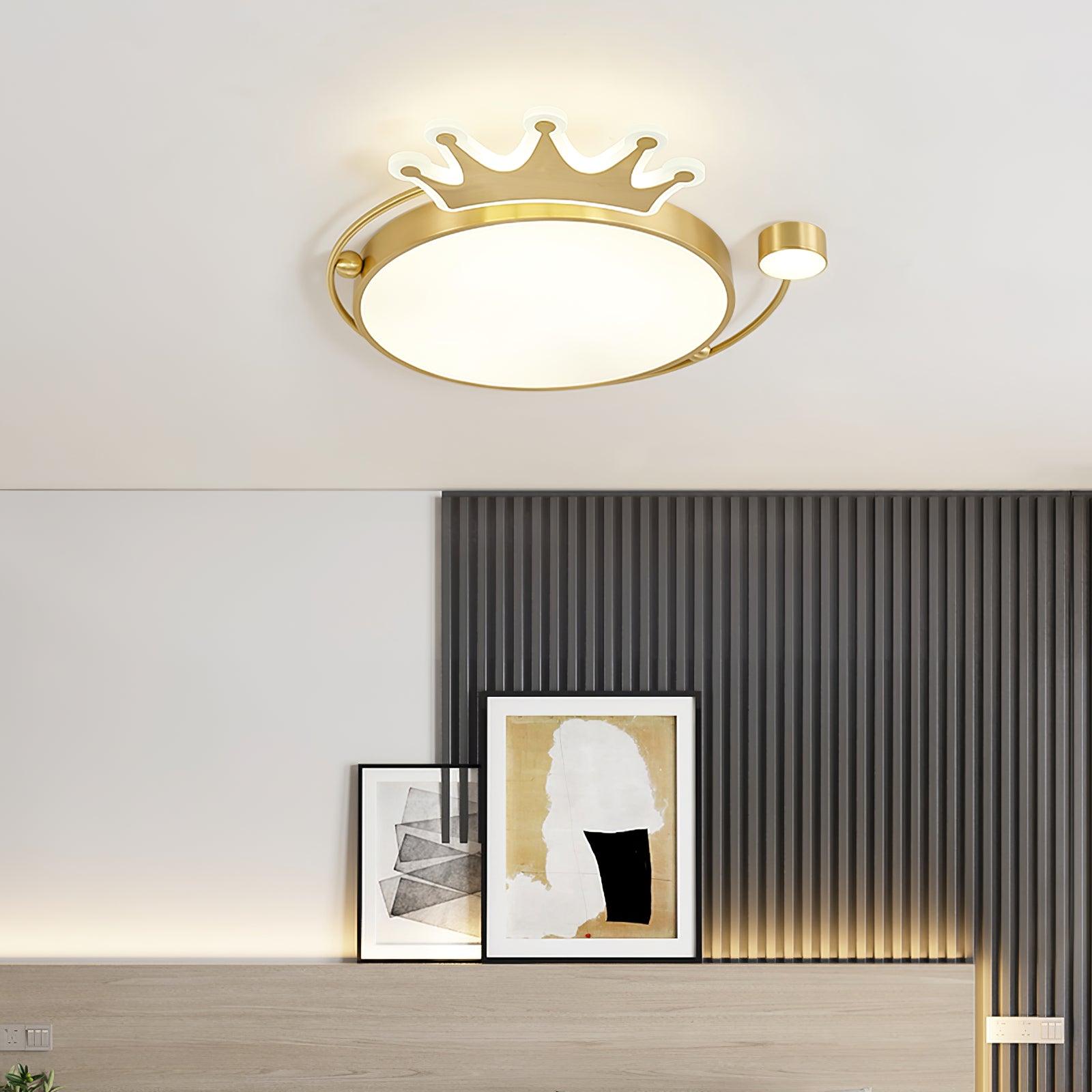 Gold Crown Ceiling Light Fixtures