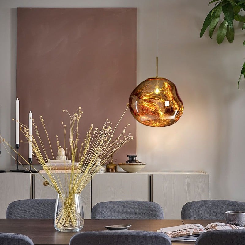 Melt Pendant Light – Modern Irregular Melted Acrylic Ceiling Fixture