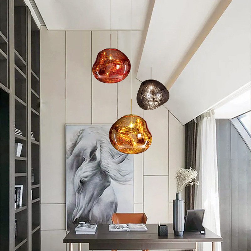 Melt Pendant Light – Modern Irregular Melted Acrylic Ceiling Fixture